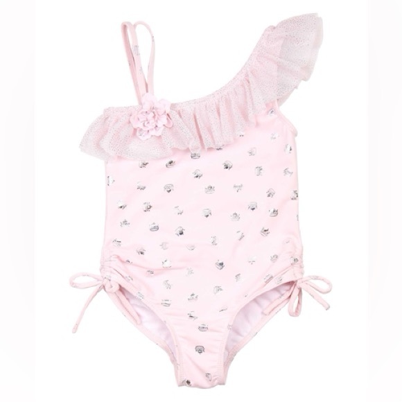 Kate Mack | Swim | Nwt Kate Mack Toddler Light Pink Crown Swimsuit 4t ...
